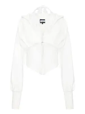 HAMZA Karol Hooded Top - White