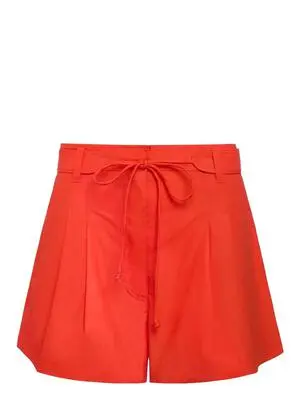 MARIE OLIVER Drawstring Pleated Shorts - Orange