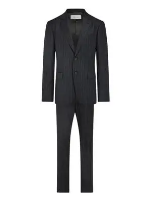 FERRAGAMO Wool Pinstripe Suit - Grey