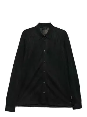 Versace 2000s Striped Shirt - Black