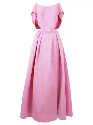 GEMY MAALOUF Off-shoulder Draping A-line Dress - Pink