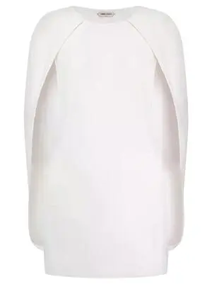 Alberta Ferretti Cape Mini Dress - White