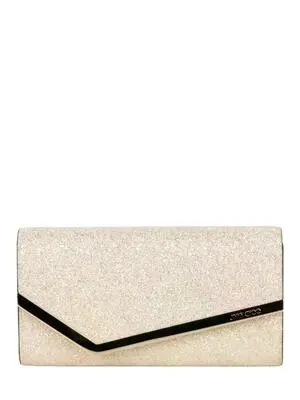 JIMMY CHOO Emmie Glitter Clutch - Gold