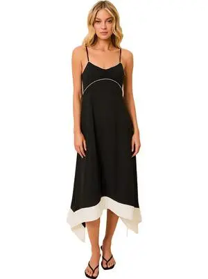 Solid & Striped Lennox Luxe Drape Midi Dress - Stripe