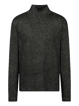 Emporio Armani Lurex Jersey Mock-neck Jumper - Gold