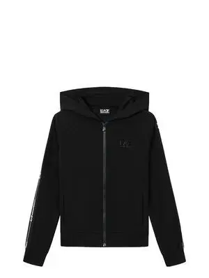 EA7 Stretch Jersey Hoodie - Black