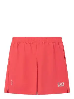 Emporio Armani Ea7 Tennis Pro Shorts In Ventus7 Technical Fabric - Red