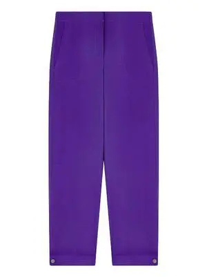 Giorgio Armani Technical-cady Straight Trousers - Purple