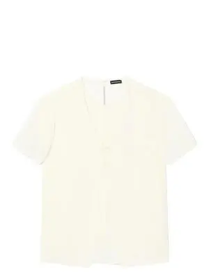 Emporio Armani Techno Georgette Top - White