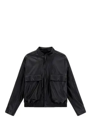 Giorgio Armani Nappa Lambskin Jacket - Black