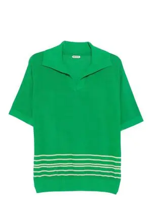 BODE Striped Boxy Polo - Green