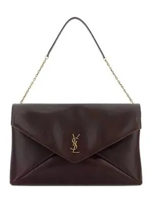 Saint Laurent Xxl Cassandre Chain Shoulder Bag - Brown