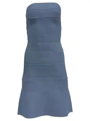 Herve Leger Strapless Mini Dress - Blue