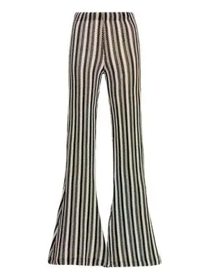 Agua Bendita Flared Trousers - Black