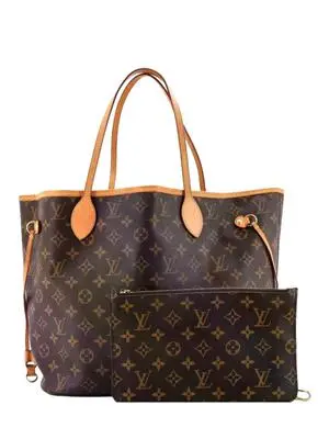LOUIS VUITTON Neverfull Mm Monogram Canvas Tote Bag - Brown