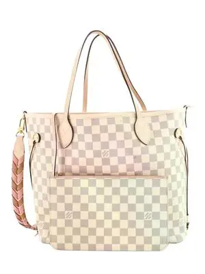 LOUIS VUITTON Neverfull Mm Tote Bag - White