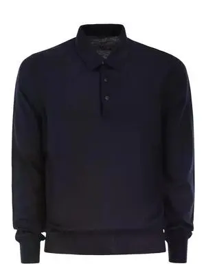 Kiton Long-sleeve Polo Shirt - Blue