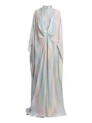 GEMY MAALOUF Draped Loose-cut Kaftan - Blue