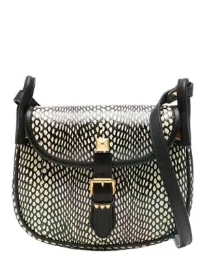 VALENTINO Signature Rockstud Embellishment Animal-Print Cross Body Bag