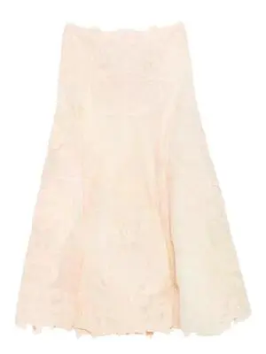 Zimmermann Floral-pattern Midi Skirt - Pink
