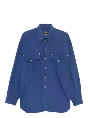 Versace 1990s Button Shirt - Blue