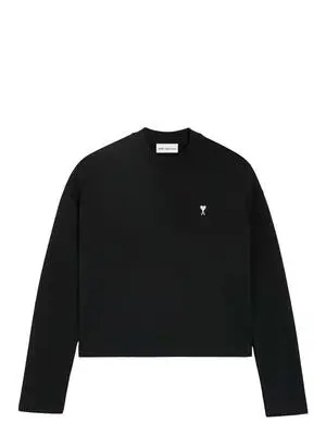 Ami Embroidered Sweatshirt - Black