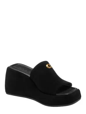 COACH Marie Platform Sandal - Black