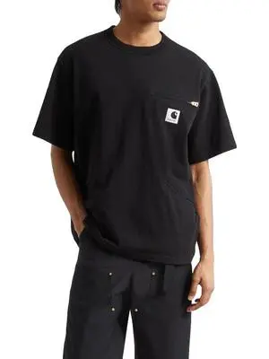 Sacai Carhartt Wip Cotton Jersey T-shirt - Black
