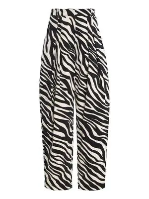 Françoise Vanessa Zebra Cotton Pants - Print