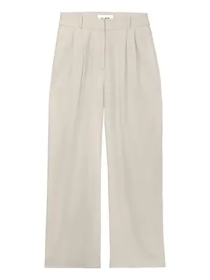 ALFIE Tailored Chevron Cotton Pants - Neutral