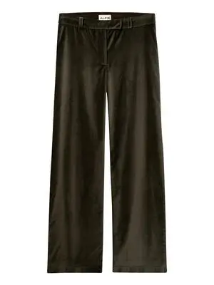 ALFIE Cotton Velvet Straight Pants - Green