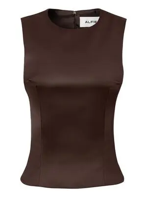 ALFIE Sateen Top - Brown