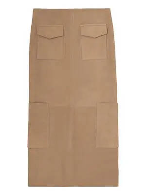 ALFIE Valletta Suede Skirt - Neutral