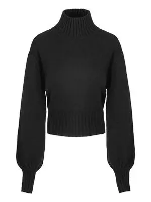ALFIE Wool-Cashmere Turtleneck Sweater Black