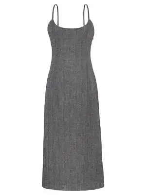 ALFIE Gabi Chevron Cotton Midi Dress