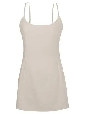 ALFIE Gabi Chevron Cotton Mini Dress - Neutral