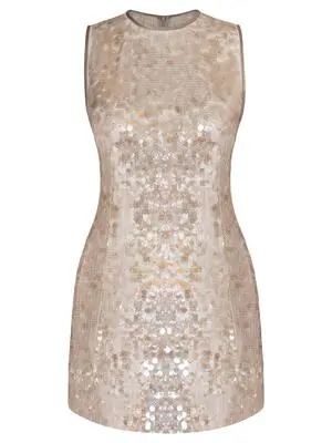 ALFIE Nori Sequined Mini Dress - Nude