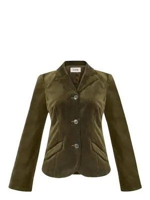 ALFIE Cotton Velvet Jacket - Green