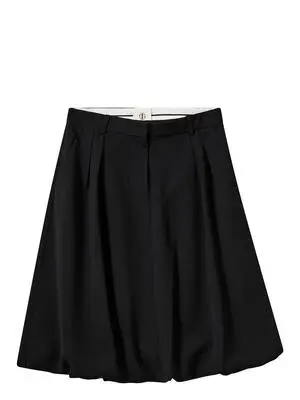 THE GARMENT Crepe Balloon Midi Skirt - Black