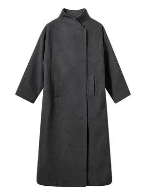 THE GARMENT Clooney High-neck Wool-blend Coat - Grey