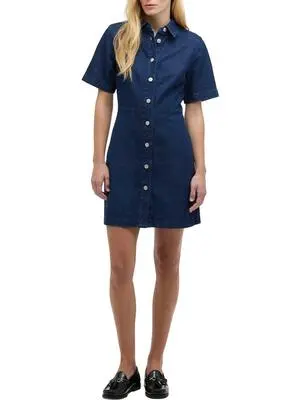 Barbour Maia Button-up Denim Mini Shirtdress - Rinse Wash