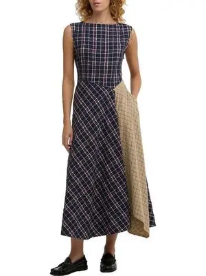Barbour Dalbury Mix Tartan Midi Dress - Multi Check