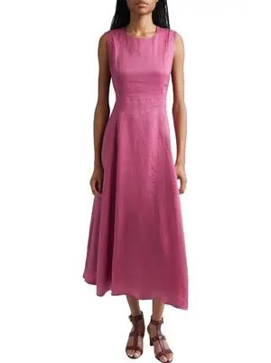 MAX MARA Aquile Canvas Midi Dress