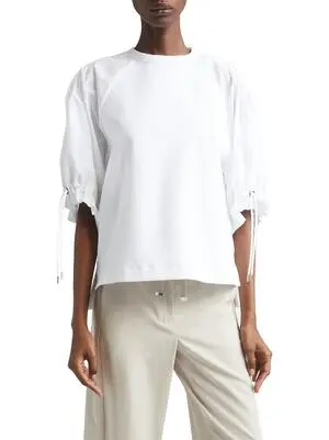 Max Mara West Poplin & Jersey Top - Optical White