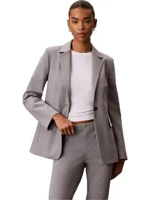 Calvin Klein Ponte Slim Blazer - Grey Heather