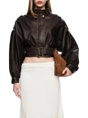 LIONESS Gigi Faux Leather Jacket