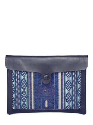 OLD TREND Myrtle Genuine Leather Laptop Sleeve - Navy
