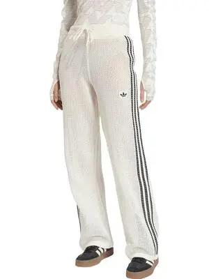 Adidas Originals By Alexander Wang Firebird Open Knit Track Pants - Off White