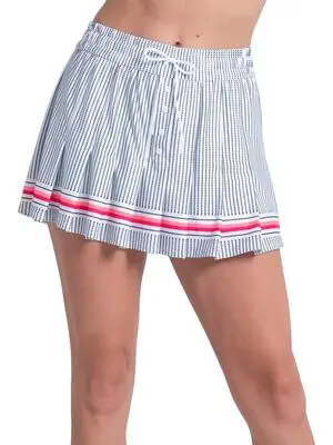 Lucky In Love High Waisted Striped Skirt - Multi