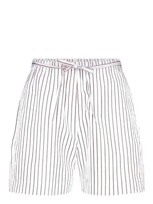 Loulou De Saison Striped Drawstring Shorts White